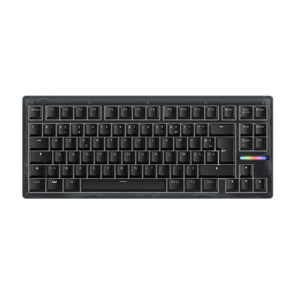 Wooting 80 HE ISO FR Ghost - ABS Noir - Achat Clavier Gamer Compact